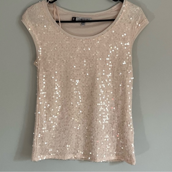 Jennifer Lopez | Tops | Jennifer Lopez Cream Sequin Short Sleeve Blouse ...